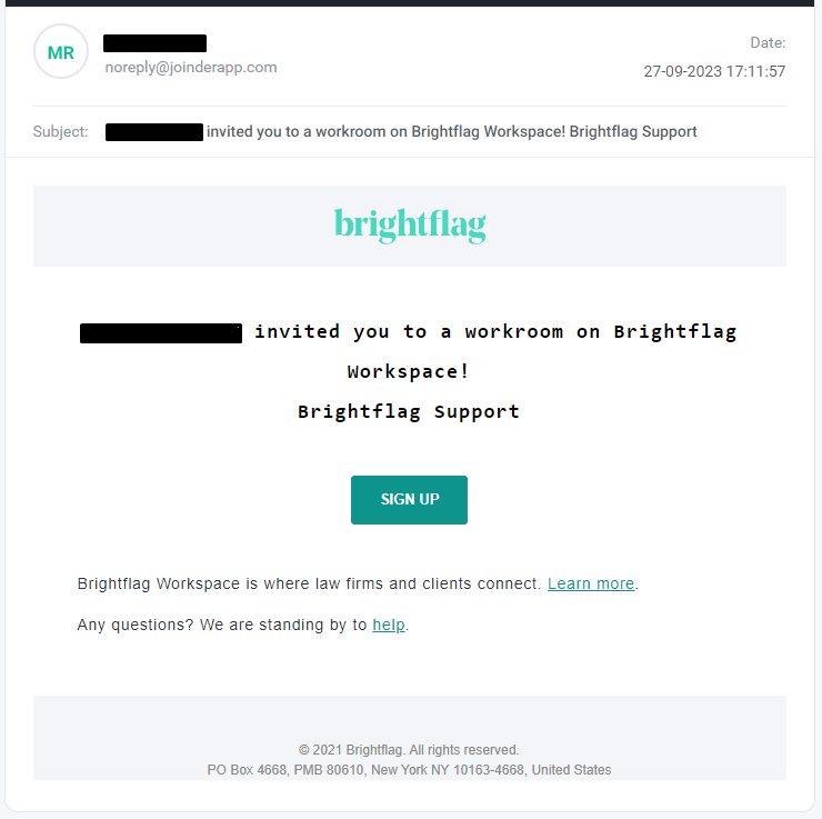 How do I create my Brightflag Workspace user account? – Brightflag